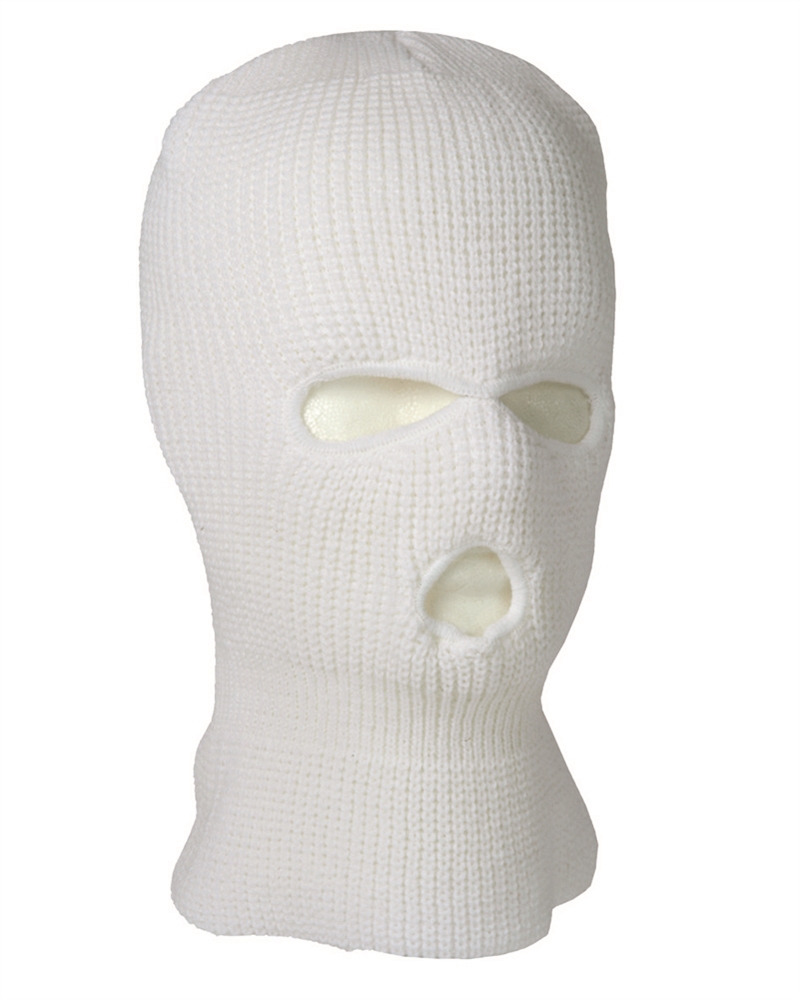 Mil-Tec Balaclava 3-hole Acryl - White - Mil-Tec