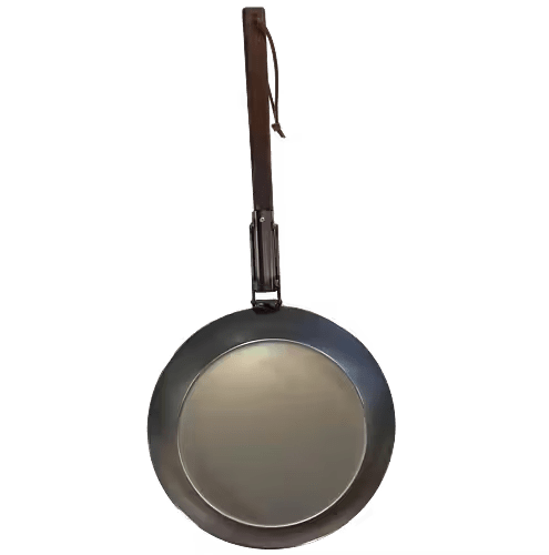 Edvardson Big Outdoor Frying Pan with Folding Wood Handle