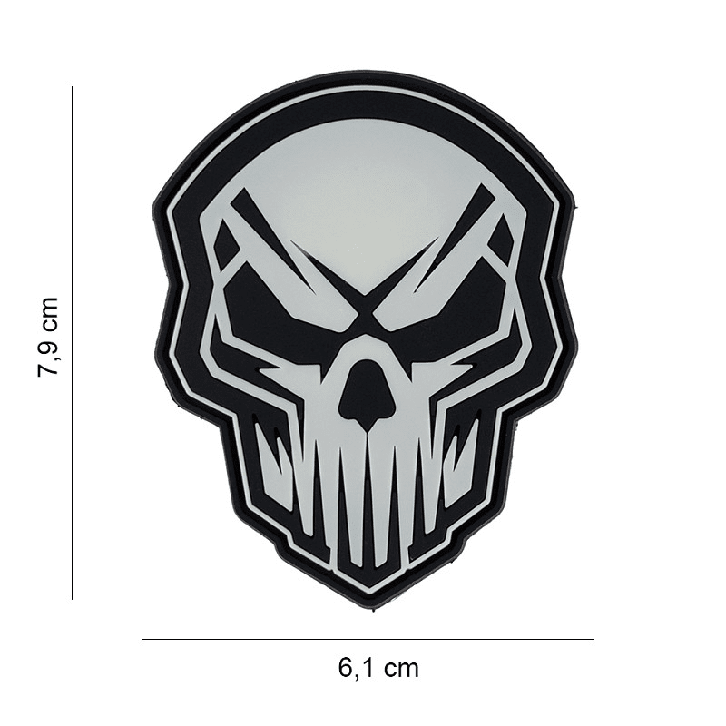 101 INC PVC Glow In The Dark Patch - Skull