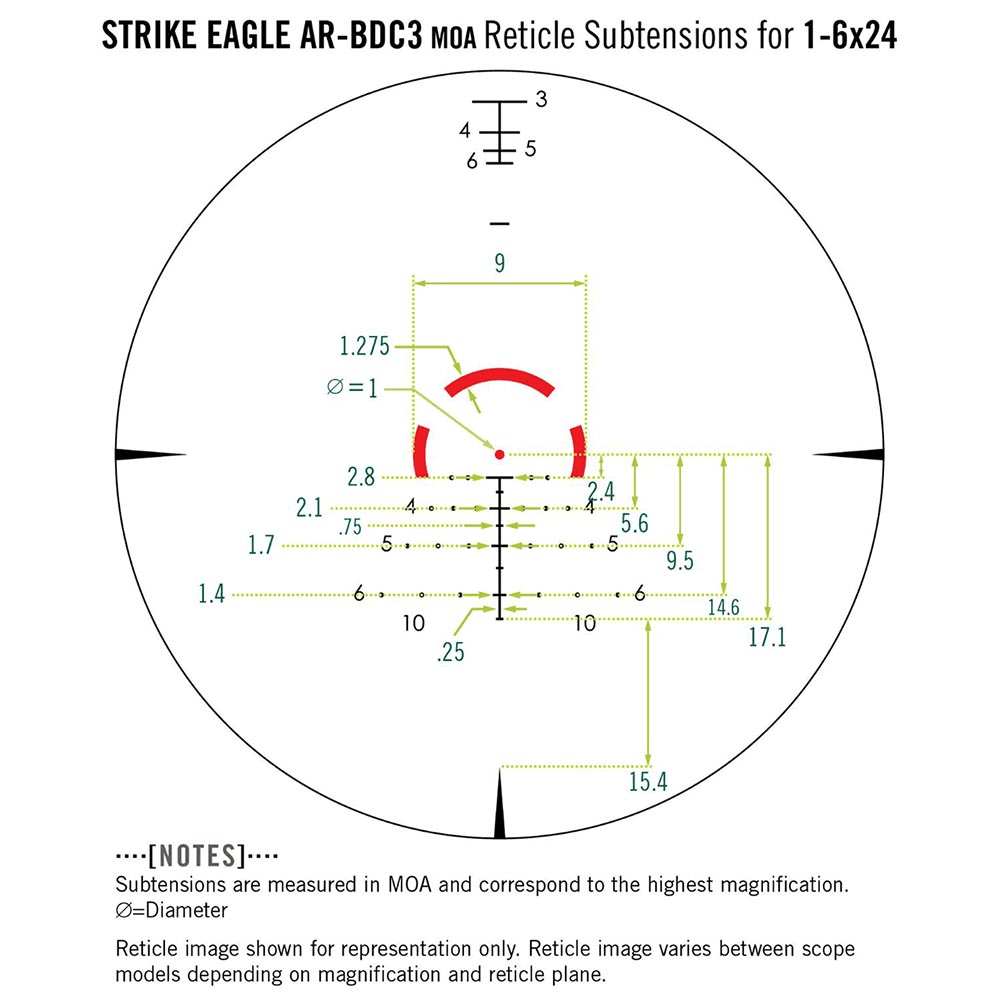 Vortex Strike Eagle 1-6x24 AR-BDC3 (MOA)