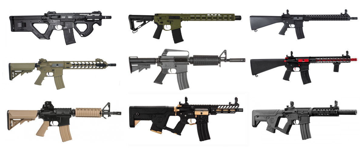 M4, M16, AR-15 and HK416 - A popular choice in Airsoft